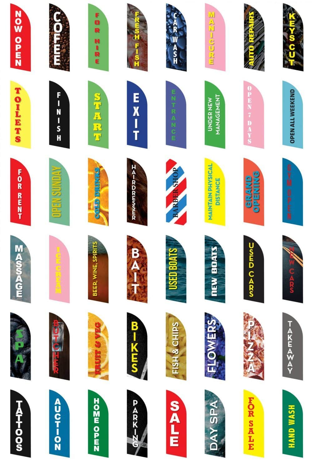 Pre made banner Flags - LimeX Instant Online Pricing WA Supplier